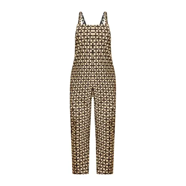 KNOWN SUPPLY Organic Cotton Adjustable Overalls Cadence Eucalyptus Check - Black