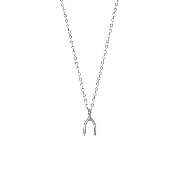 TORY LONG The Wishbone Necklace - Silver