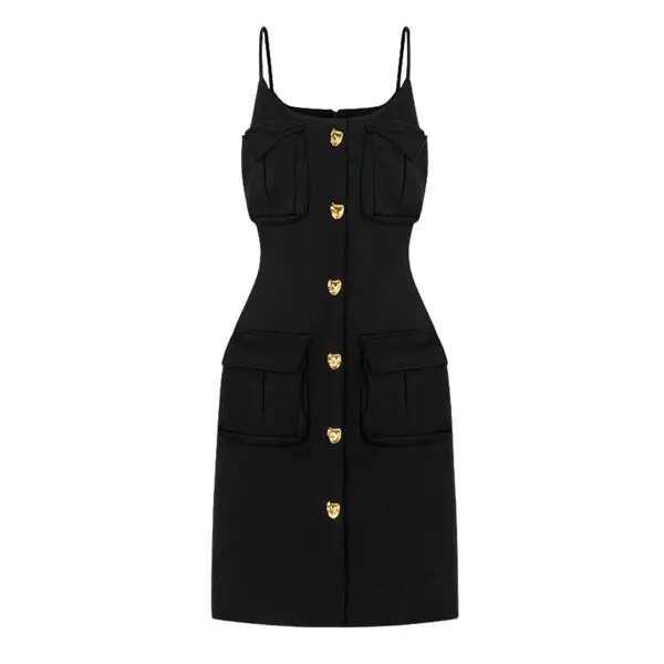 JUSTIN TONG Mona Utility Dress - Black