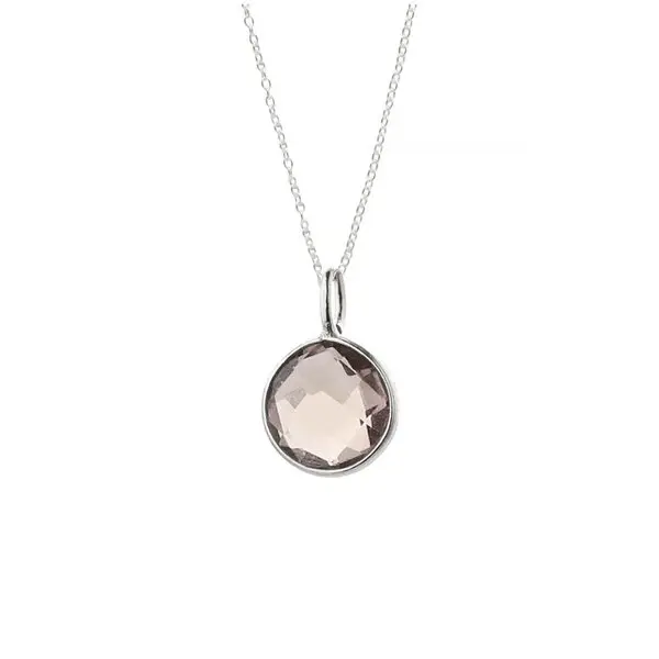GODDESS CHARMS Smoky Quartz Power Stone Pendant - Grey/silver