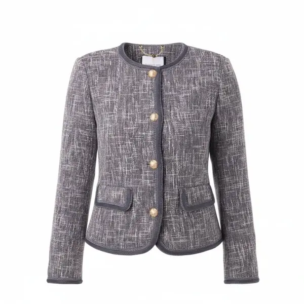 FRANCHETTI BOND Milana Navy Weave Jacket - Blue