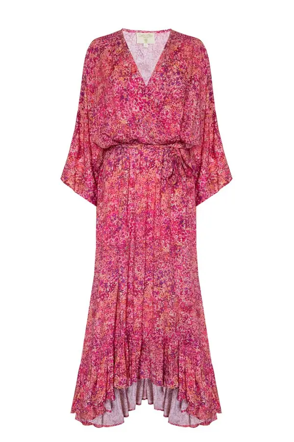 SOPHIA ALEXIA Sunset Shower Mozambique Midaxi Dress - Red