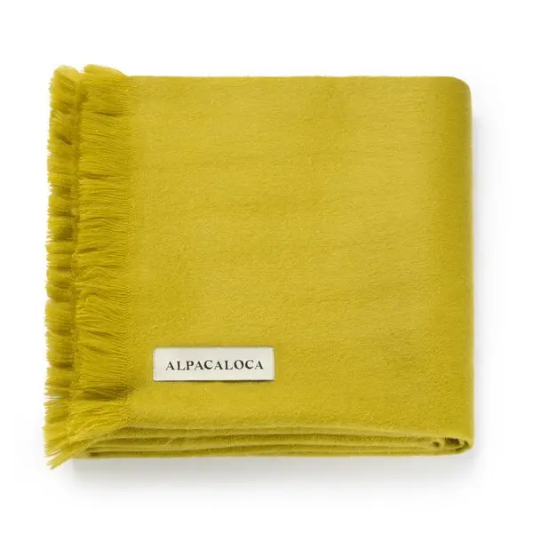 ALPACA LOCA Scarf Golden - Green