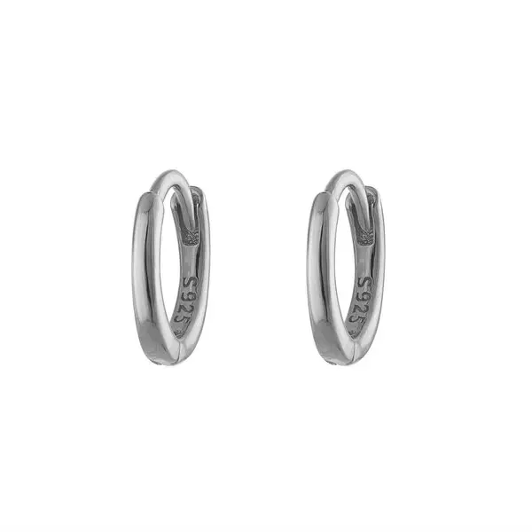 OUTOFOFFICE Eight Mm Huggie Hoop Earring - Silver