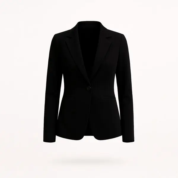 TANTRA SPAIN SL Fitted Jacket With Lapels, Single-button Closure, And Faux Pockets - Black