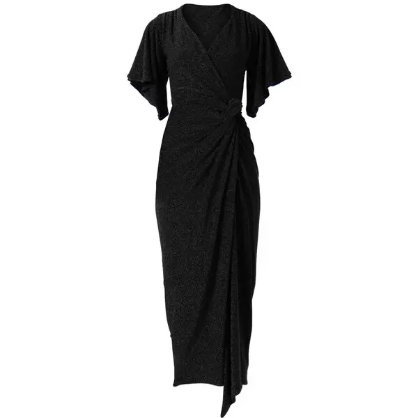 SACHA DRAKE The Emporium Maxi Dress In Lurex - Black