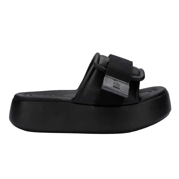 Melissa Free Fuzzy Slide Platform - Black