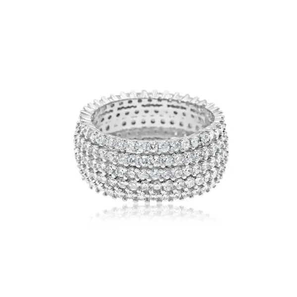 SHYMI Pave Cigar Ring - Silver