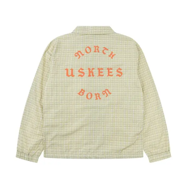 USKEES Coach Jacket Pastel Check - Yellow