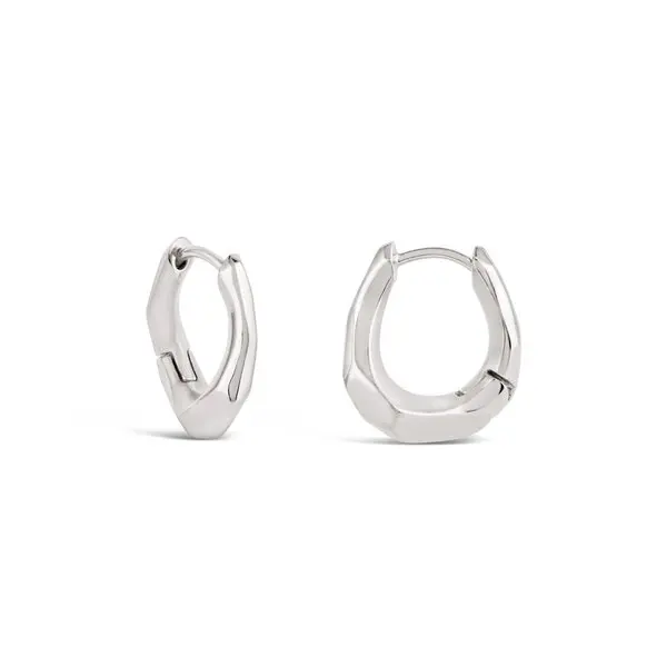 DINNY HALL Thalassa Chunky Huggie Hoops - Silver