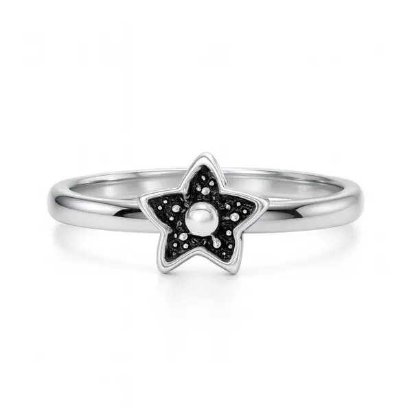 UNALOE Sterling Sea Star Ring – Adjustable Symbolic Beach-inspired Ring - Silver