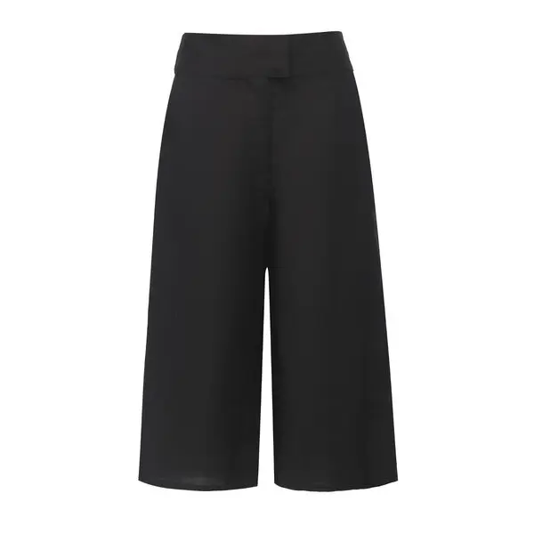 SMART AND JOY Wide Capri Pants - Black