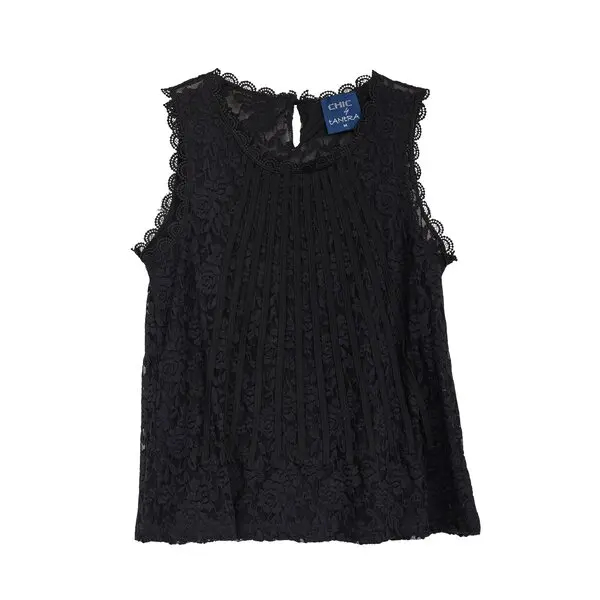 TANTRA SPAIN SL Sleeveless Lace Top - Black