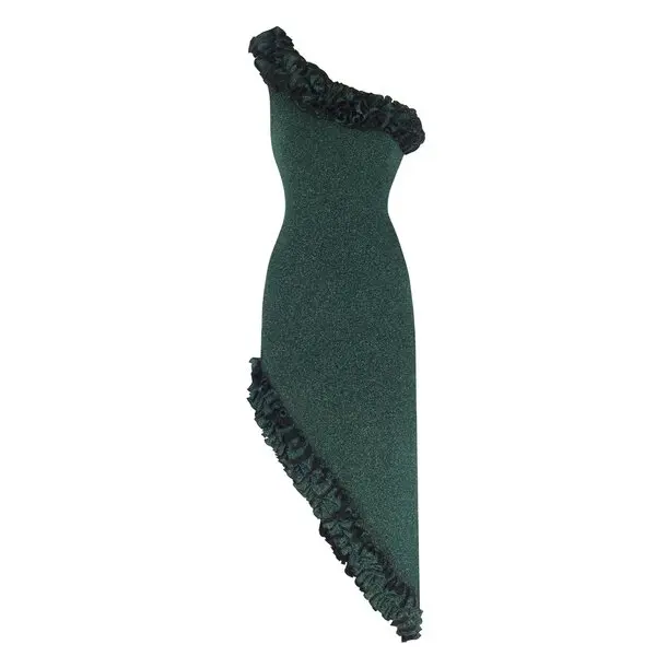 NUR KARAATA Florentina Long Sparkle Dress