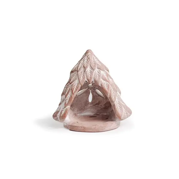KORISSA Neutrals Terracotta Tea Light Candle Holder Tree - Orange