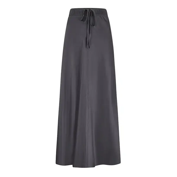 THE SUMMER EDIT Ella Silk Skirt - Black