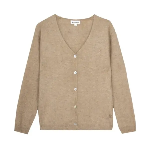 BEL CASHMERE Amy Cashmere Cardigan Beie - Brown