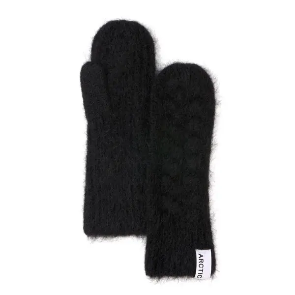 ARCTIC FOX & CO. Mohair Mittens Ebony - Black