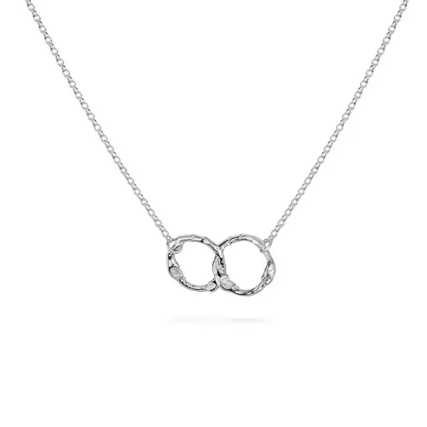 LULU AND BOO JEWELLERY Molten Halo Infinity Necklace Sterling - Silver