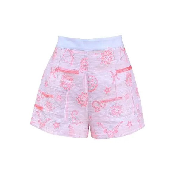 GEEGEE COLLECTION Zodiac Shorts - White