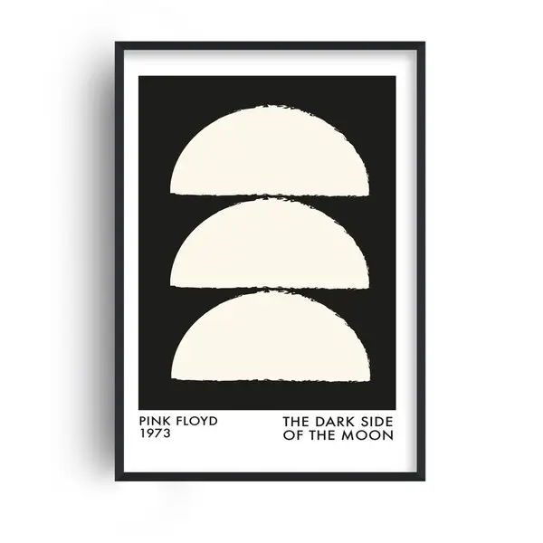FANCLUB The Dark Side Of The Moon Pink Floyd Music Abstract Art Print A2 - Black