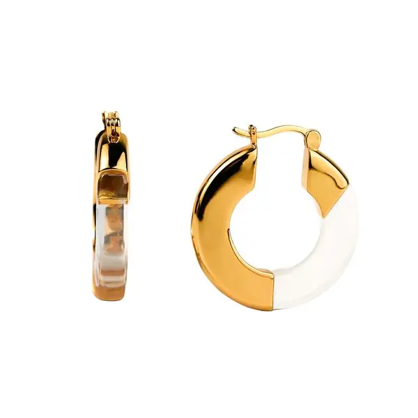ZYNNIA COLLECTIVE Split Hoops - Gold
