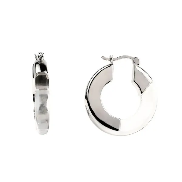 ZYNNIA COLLECTIVE Split Hoops - Silver