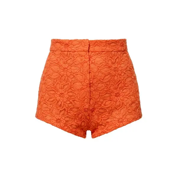AGGI BY HALEWSKI Cori Sun Lace Micro Shorts - Orange