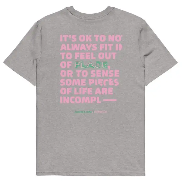 ANCHOR & CREW Heather Five It's Ok Editions Organic Cotton T-shirt - Grey