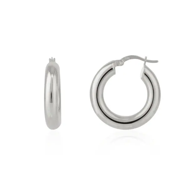 SPERO LONDON Chunky Hoop Earrings In Sterling - Silver