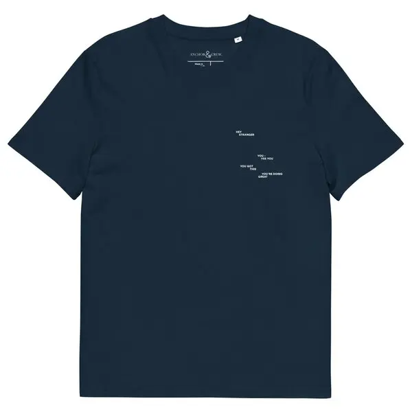ANCHOR & CREW Navy Seven You Are Enough X Tal Health Editions Organic Cotton T-shirt - Blue