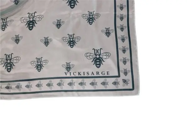 VICKISARGE The Silk Bee Scarf - Blue