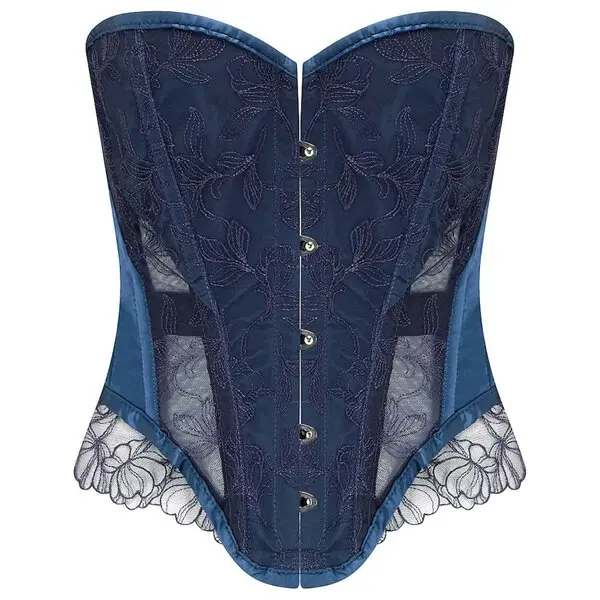 VOLLERS THE CORSET COMPANY LIMITED Aria Overbust Corset - Blue