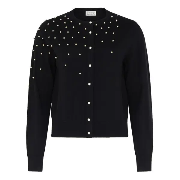 LISA THE LABEL Raindrop Cardigen In Noire - Black