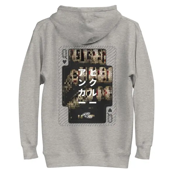 ANCHOR & CREW Heather One Japan Gurafiku Cotton Blend Hoodie - Grey