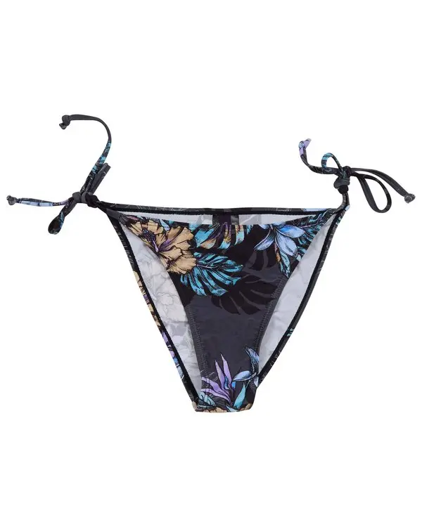 LORDS OF HARLECH Bonita Exotic Floral Bikini Bottom - Black