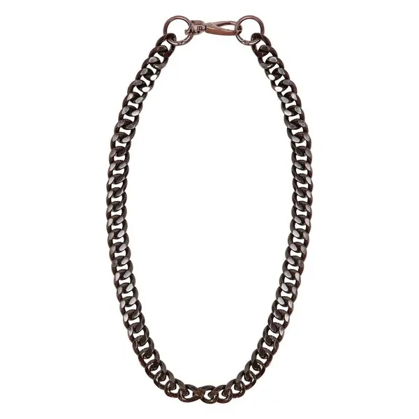 SYLVIA PIECHULLA Chunky Aluminium Chain Necklace Opera Length Cleopatra