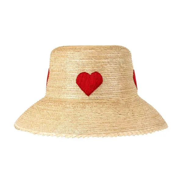 SUNSHINE TIENDA Heart Bucket Hat - Red