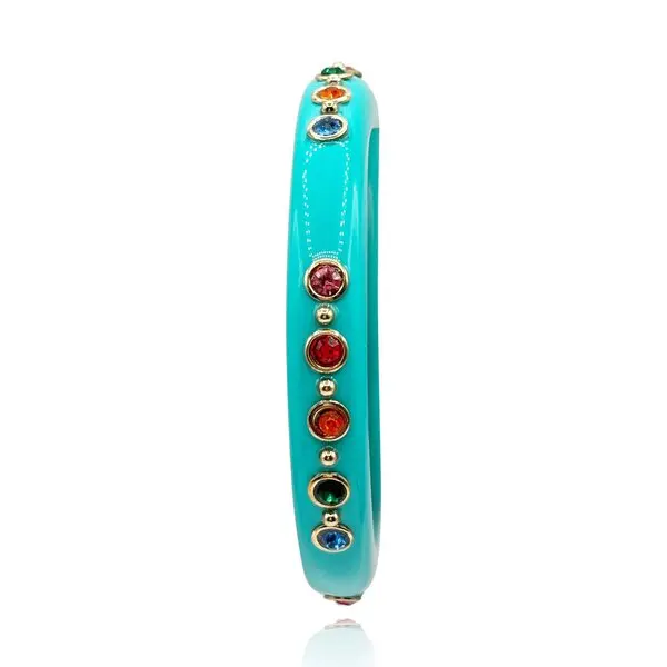 MICHAEL NASH JEWELRY Holland Turquoise Resin Studded Resin Bangle - Blue