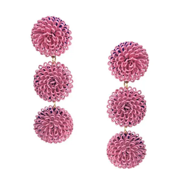 Pat’s Jewelry Pompom Earrings - Pink
