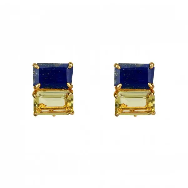 Bounkit Olivia Studs Lapis Pierced - Blue