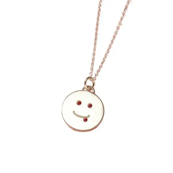 POSH TOTTY DESIGNS Sterling Yum Face Face Ruby Pendant Necklace - Silver