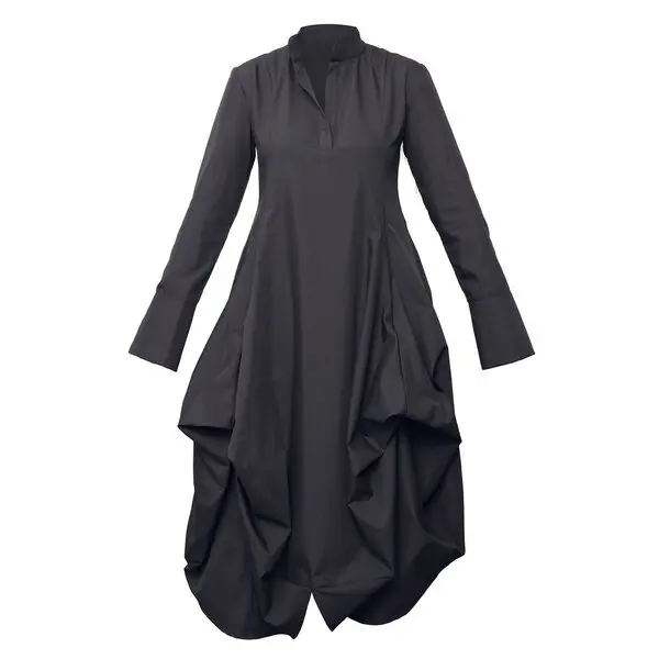 METAMORPHOZA Asymmetric Shirt Dress - Black