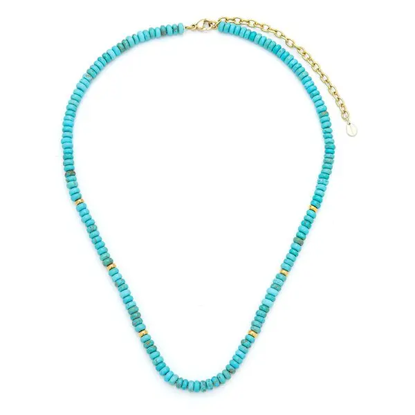 KAMARIA Charis Medium Gemstone Necklace Turquoise - Blue
