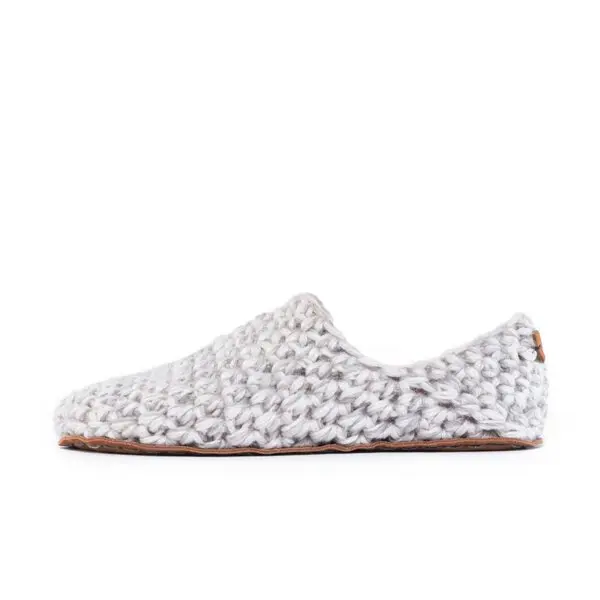 KINGDOM OF WOW Neutrals Artisan Made Wool Slippers For & In Chai - Beige