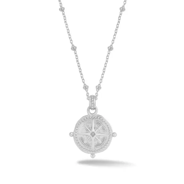 DOWER & HALL Small True North Talisman Pendant In Sterling - Silver
