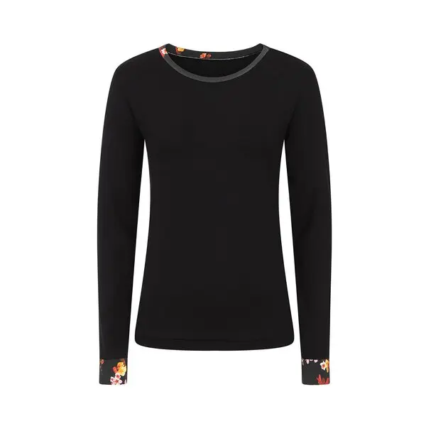 SOPHIE CAMERON DAVIES Long Sleeve Cotton Top - Black