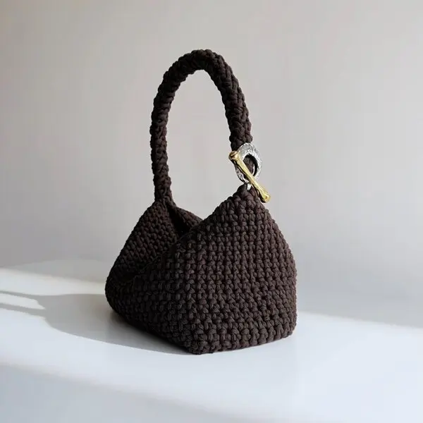 ISKRA Gigi Clasp Bag Espresso - Brown