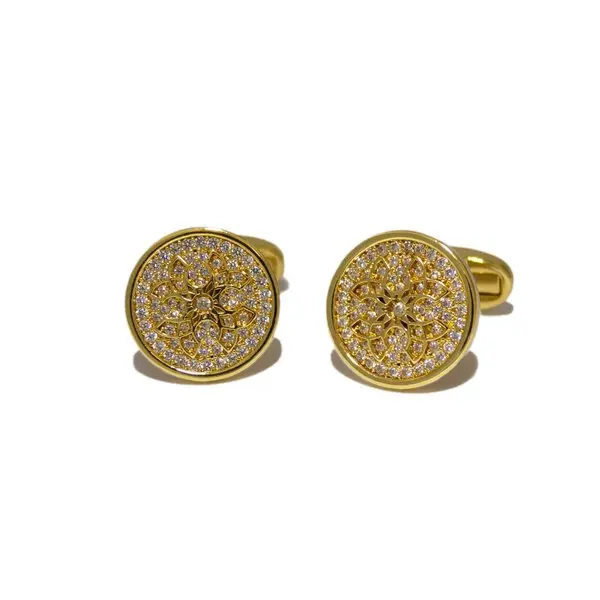 CLASSICHARMS Constantine Regal Round Cufflinks - Gold