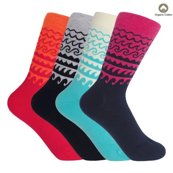 PEPER HAROW - MADE IN ENGLAND Wave ’s Socks Bundle - Gray/orange/pink/white